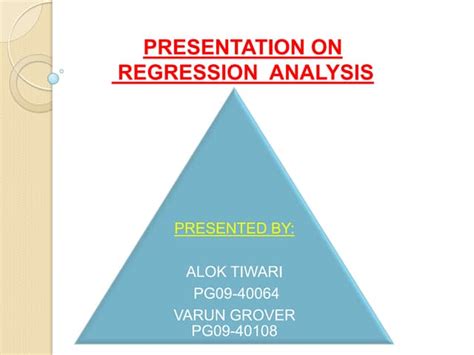 Regression Analysis Ppt
