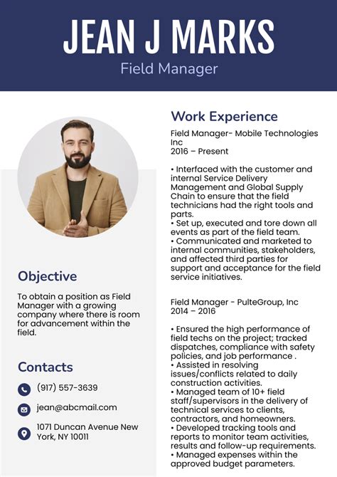 free field manager resume template to edit online