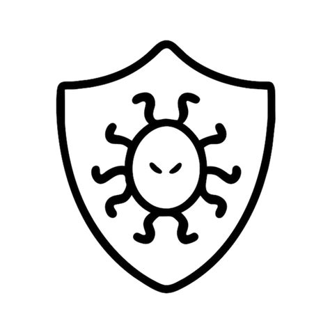 Premium Vector Virus Shield Factor Icon Outline