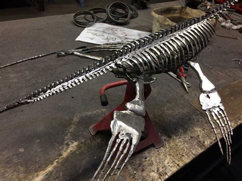 Handmade Welded Plesiosaurus Skeleton Lock Ness Monster Etsy