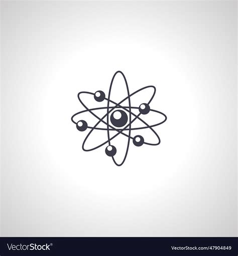 Atom Icon Structure Atomic Nucleus Royalty Free Vector Image