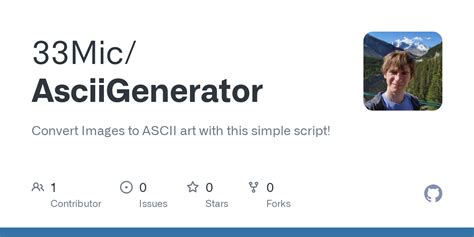 GitHub Mic AsciiGenerator Convert Images To ASCII Art With This Simple Script