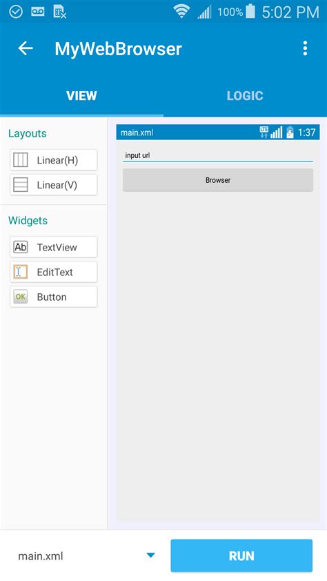 Creating A Web Browser Application That Redirects The User To The Given Url