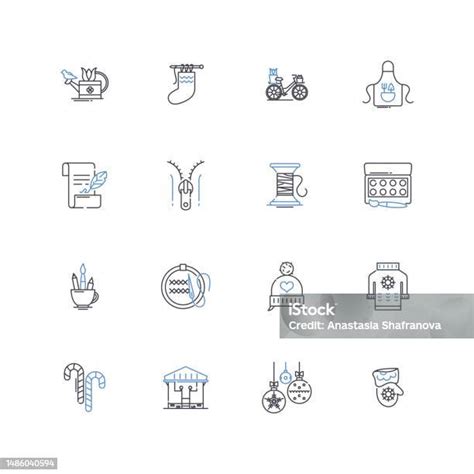 기업가 조직 라인 아이콘 모음입니다 혁신 창의성 비전 리더십 끈기 탄력성 민첩성 벡터 및 선형 그림 위험 감수 적응성 열정 개요 표지판 세트 고객 중심에 대한 스톡 벡터