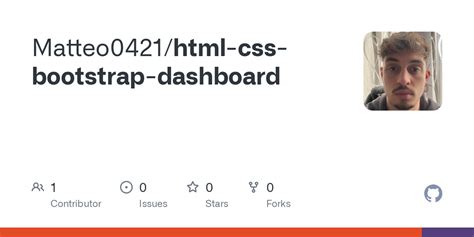 Github Matteo Html Css Bootstrap Dashboard