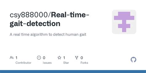 GitHub Csy Real Time Gait Detection A Real Time Algorithm To Detect Human Gait