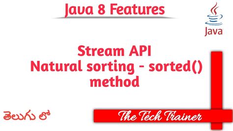 Sorted Method In Stream Api Java Java8 Java8stream Javatutorial