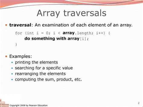 array traversals text processing ppt download
