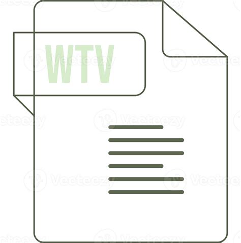 Wtv File Format Icon Label Contour 57912793 Png