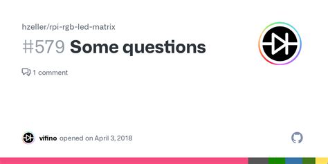 Some Questions · Issue 579 · Hzellerrpi Rgb Led Matrix · Github