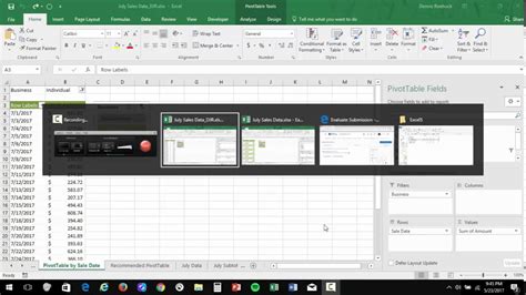 Ms Excel Pivottable Example 1 Youtube