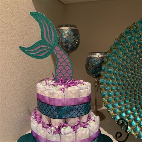 Mermaid Tails Cake Toppers Mermaid Party Toppers Mermaid Glitter Cake Topper Mermaid Party