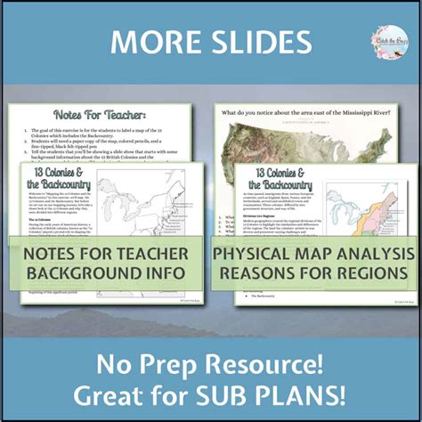 13 Colonies Map The Backcountry Label And Color Catch The Buzz