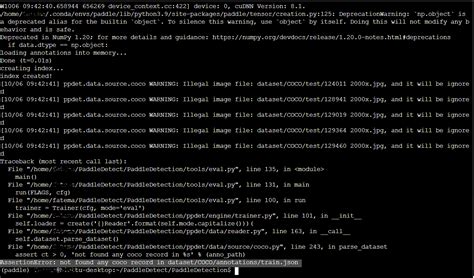 Getting Error While To Train Mask Rcnn For Custom Coco Dataset Issue PaddlePaddle