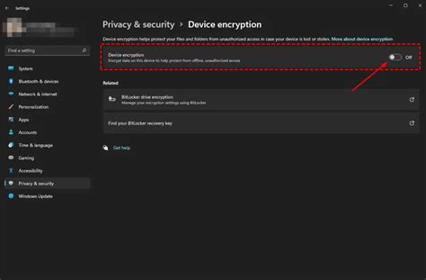 Turn On Or Off Device Encryption On Windows 11