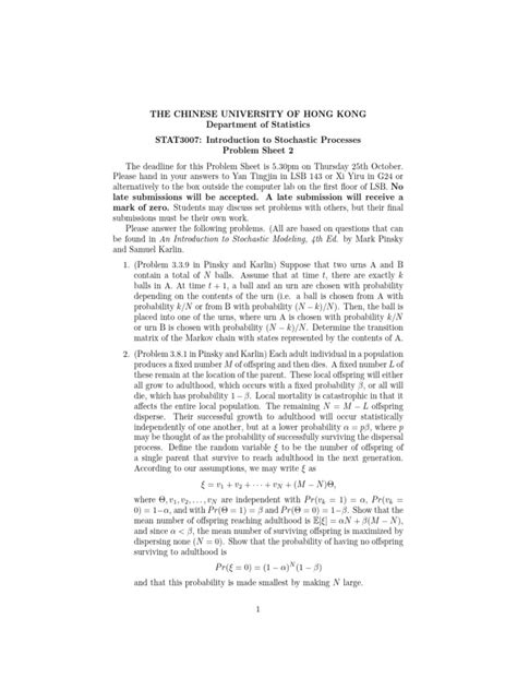 stat3007 problem sheet 2 pdf