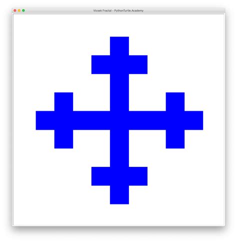 Vicsek Fractal With Python And Turtle Source Code Python And Turtle
