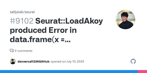 Seuratloadakoya Produced Error In Dataframex Mtx Xpos Y Mtx Ypos Cell Rownames