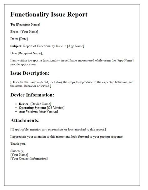 Letter Template For Incorrect Mobile App Functionality Complaint Free