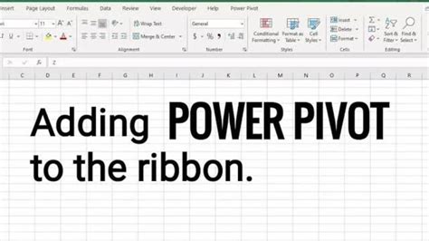 Explaining Powerpivot And Add In Powerpivot Ribbon Youtube