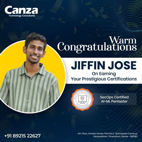 Canza Technology Consultants On Linkedin Congratulations Cybersecurity Secopscertified