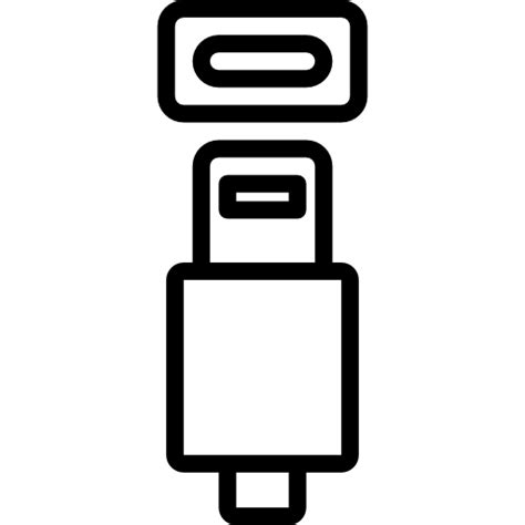Usb Cable Basic Miscellany Lineal Icon