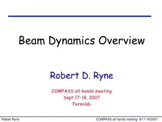 PPT Advanced Beam Dynamics Modeling For DOE Projects PowerPoint Presentation ID 9376727