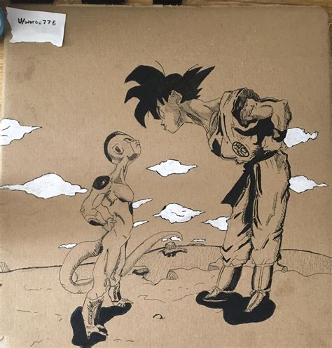 Some Fan Art I Did On Cardboard Dbz