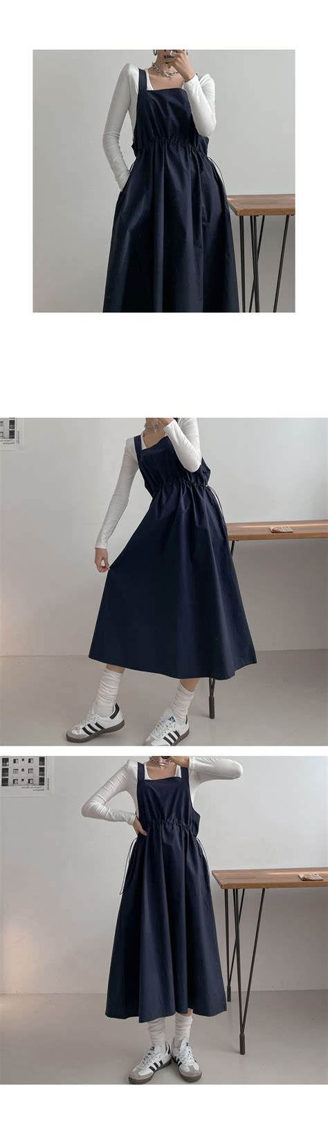 다미님 컬러 멜빵 롱원피스 나시 뷔스티에 스퀘어넥 긴팔 반팔 여행 카라 캉캉 스트링 밴딩 스판 빅사이즈 롱치마 A라인 니트