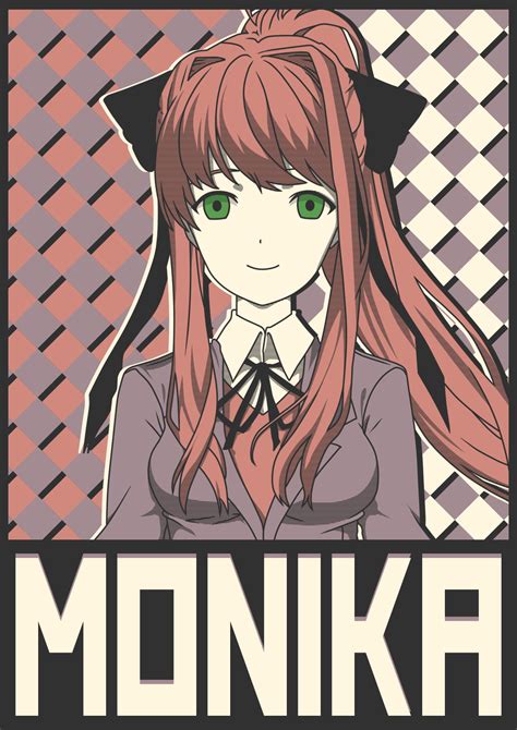 Poster Doki Doki Literature Club Monika By Falkzzz On Deviantart