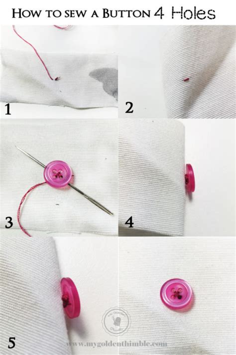 How To Sew A Button Quick And Easy Step By Step Tutorial My Golden Thimble