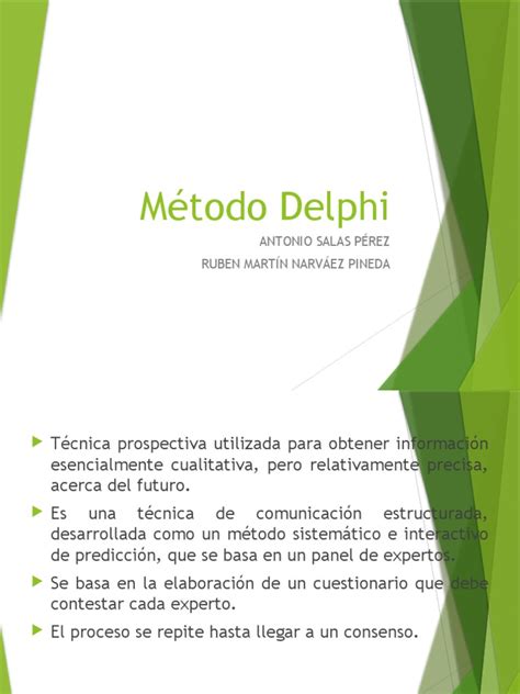 Método Delphi Pdf Science Matemáticas Aplicadas