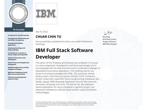 Certified Ibm Full Stack Software Developer Eric Chuar