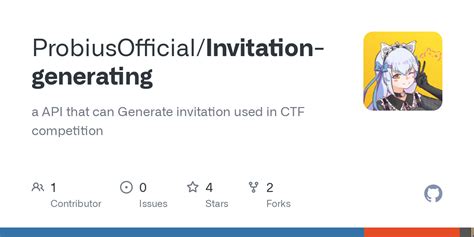 GitHub ProbiusOfficial Invitation Generating A API That Can Generate