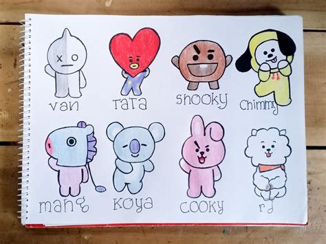 How To Draw Bts In Cartoon