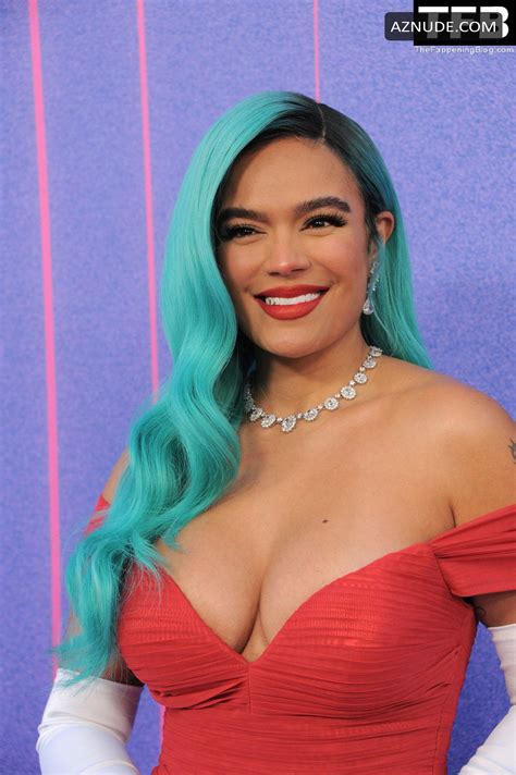 Karol G Sexy Seen Flaunting Her Hot Cleavage At The Billboard Women In Music Awards In Los