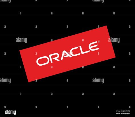 Oracle Corporation Rotated Logo Black Background Stock Photo Alamy