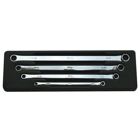 Sp Tools Sp10084 4 Piece Sae 0° Offset Long Ring Wrench Spanner Set Spanners Spanners And Sets