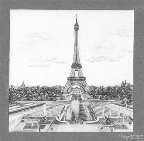Easy And Beautiful Eiffel Tower Drawing And Sketches