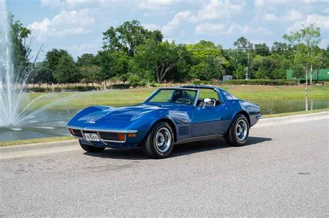 1972 Chevrolet Corvette Matching Numbers And 4 Speed Targa Blue Used