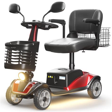 Sacvon Upgrade 4 Wheel Mobility Scooter For Seniors Foldable Powered