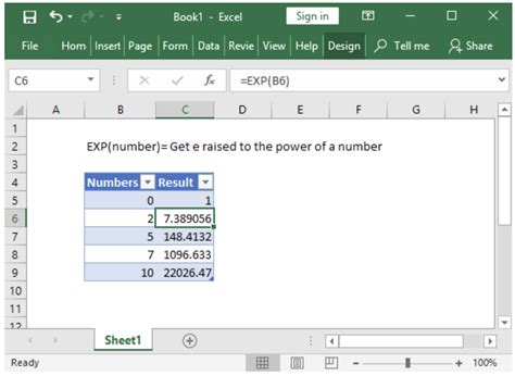 How To Use The Excel Exp Function