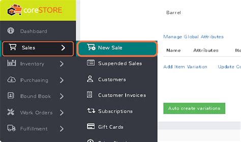 Corestore Inventory Adding Item Options Coreware