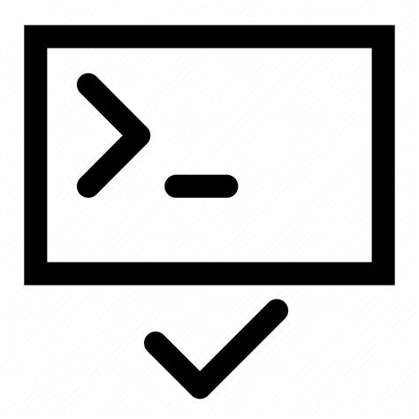 App Application Check Cmd Command Terminal Icon Download On