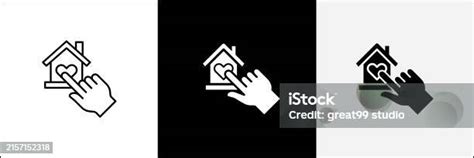 기부 아이콘입니다 자선 아이콘 집 기호가 있는 손입니다 홈 기부 아이콘입니다 벡터 스톡 아이콘 컬렉션 얇은 선과 평면 색상 스타일 디자인 개념에 대한 스톡 벡터 아트 및