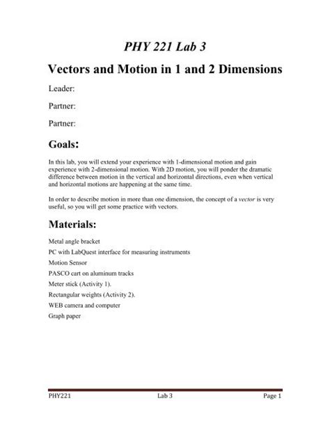 phy 221 lab 1 introduction to measurements physics