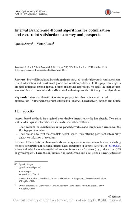 Interval Branch And Bound Algorithms For Optimization And Constraint