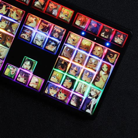 Ahegao Keyboards Keys OEM Keycaps Japanese Sexy Doujin Mechanical PBT Keyboard Anime Keyboard