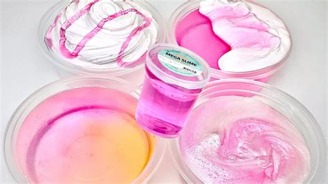 🌸 문구점 슬라임으로 봄 액괴 4개 만들기 💕 액괴만들기 구질구질 액괴 Make 4 Aekkoe Slime エクグェスライム作り Youtube