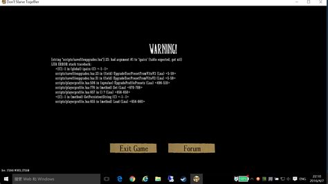 The Lua Error Stack Traceback Dont Starve Together Klei Entertainment Forums